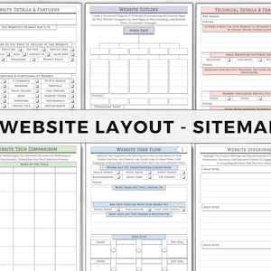 Website Planner, New Website Launch , Website Planner Workbook, Web ...