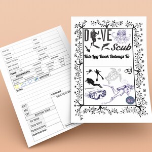 Scuba Diving Log Book Template Printable PDF Download | Diving Journal ...