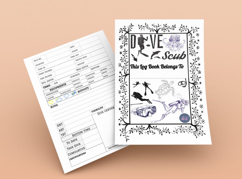 Scuba Diving Log Book Template Printable PDF Download Diving - Etsy
