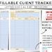Client Payment Tracker, Printable Business Payment Log (fillable PDF ...
