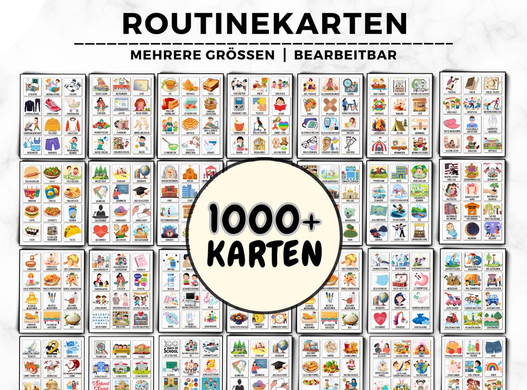 Daily Routine Cards, Visual Schedule, Routine Chart for Kids, Morning ...