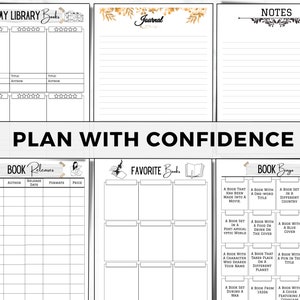 Reading Journal Printable, Book Reading Planner, Reading Challenge ...