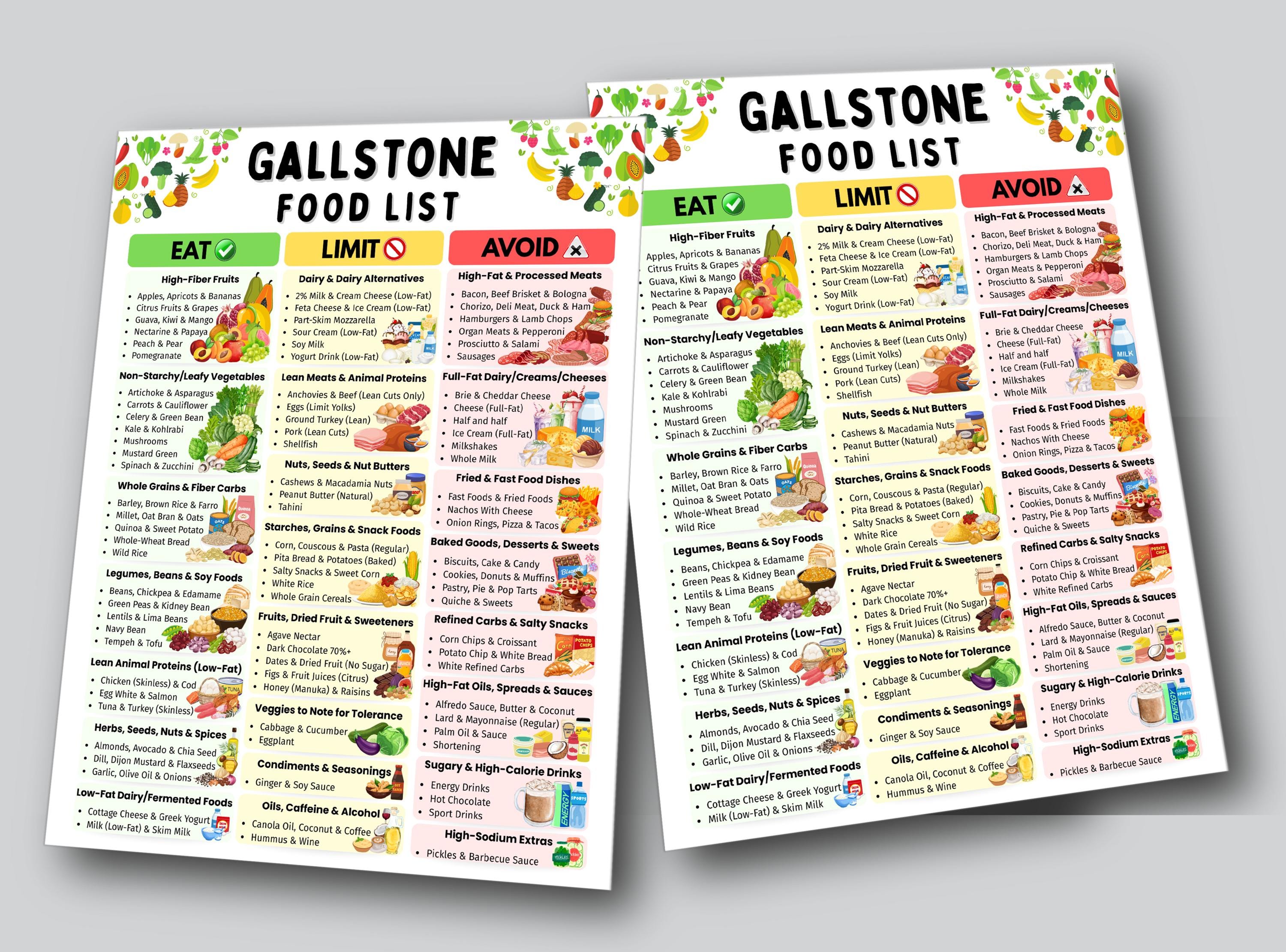 Gallstone Diet Food List, Gallbladder Cleanse Diet Chart ...