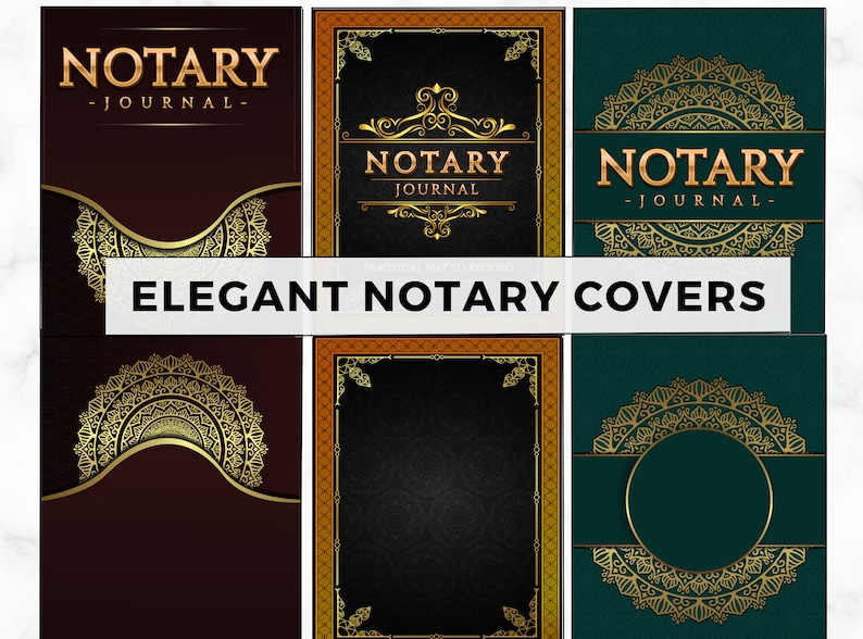 Horizontal Notary Journal, Notary Public Log Book (PDF) - Etsy