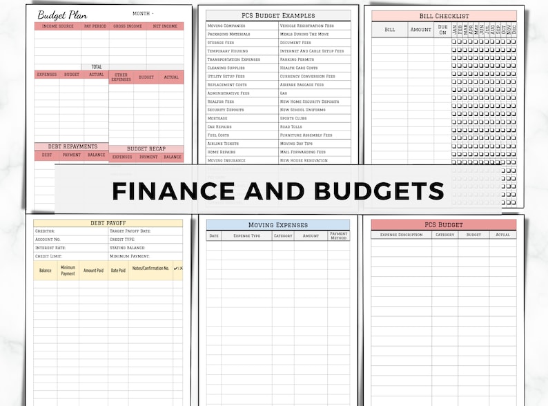 PCS Binder Printable PCS Checklist Military Move Planner - Etsy