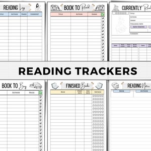 Reading Journal Printable, Book Reading Planner, Reading Challenge ...