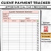 Client Payment Tracker, Printable Business Payment Log (fillable PDF ...