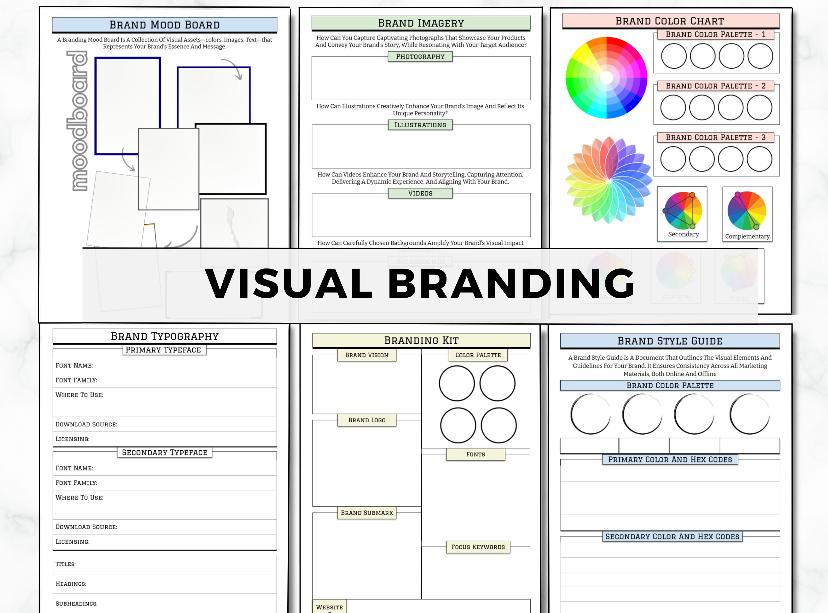Branding Planner, Branding Strategy Workbook, Brand Expert, Online ...