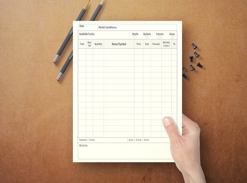 Stock Trading Journal. Day Trading Log. for Stocks Futures - Etsy