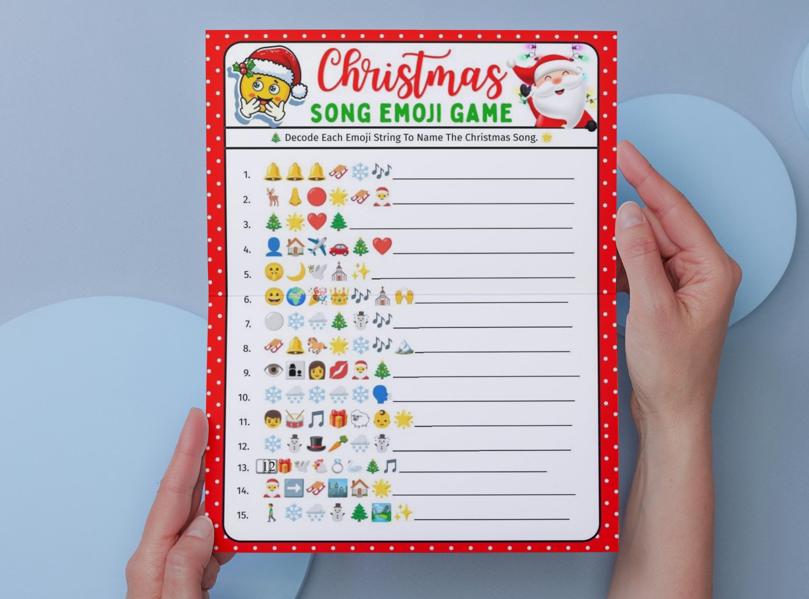 Christmas Songs Emoji Game, Emoji Pictionary Christmas Songs, Christmas ...