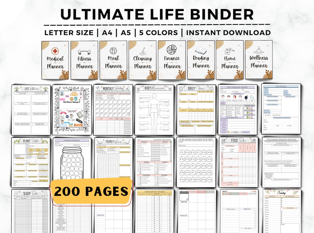 Life Binder, Household Planner, Productivity Planner, Household Budget ...