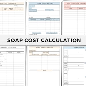Soap Business Planner, Soap Making Business, Soap Recipe Sheet, Soap ...