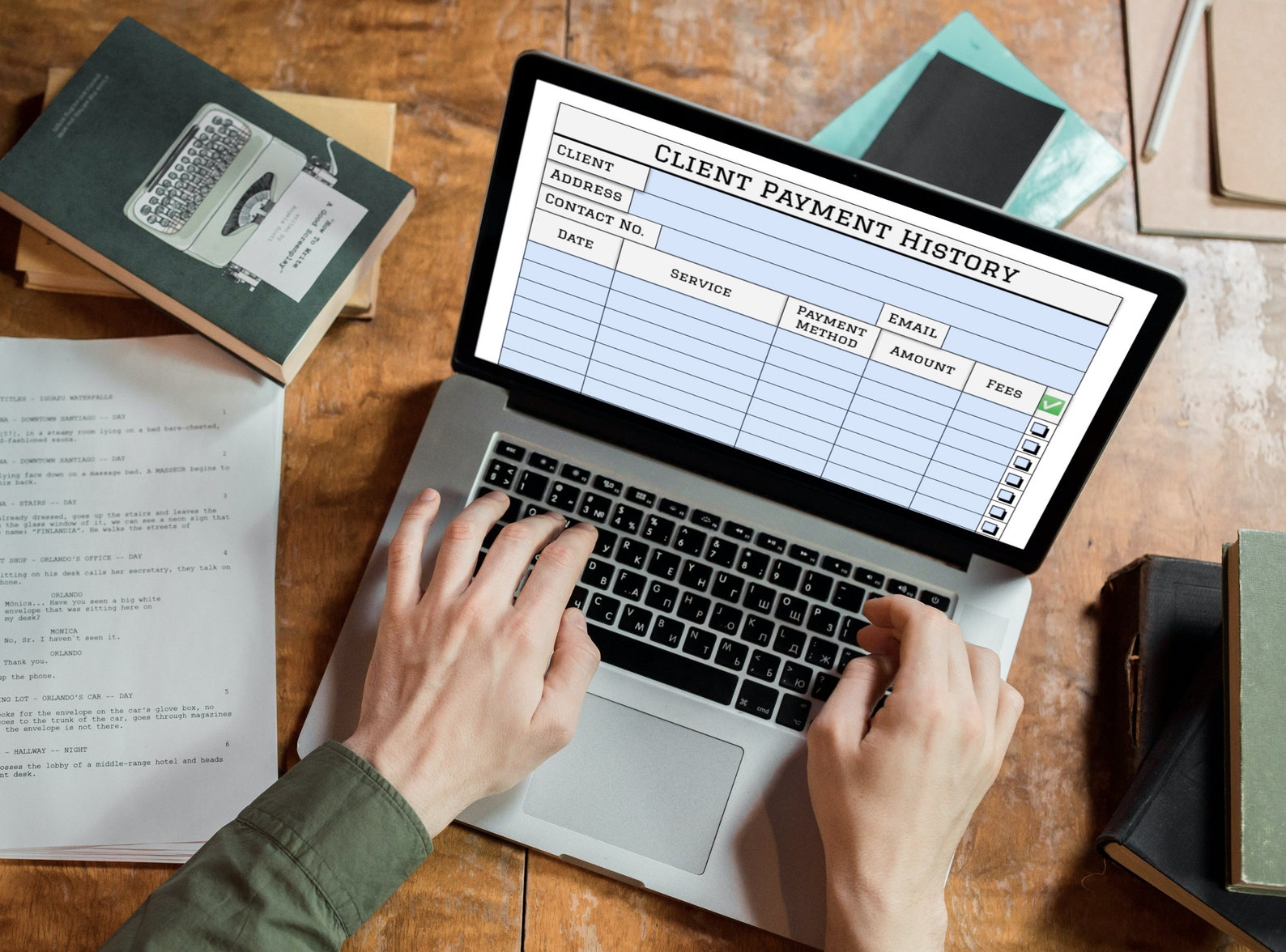 Client Payment Tracker, Printable Business Payment Log (fillable PDF ...