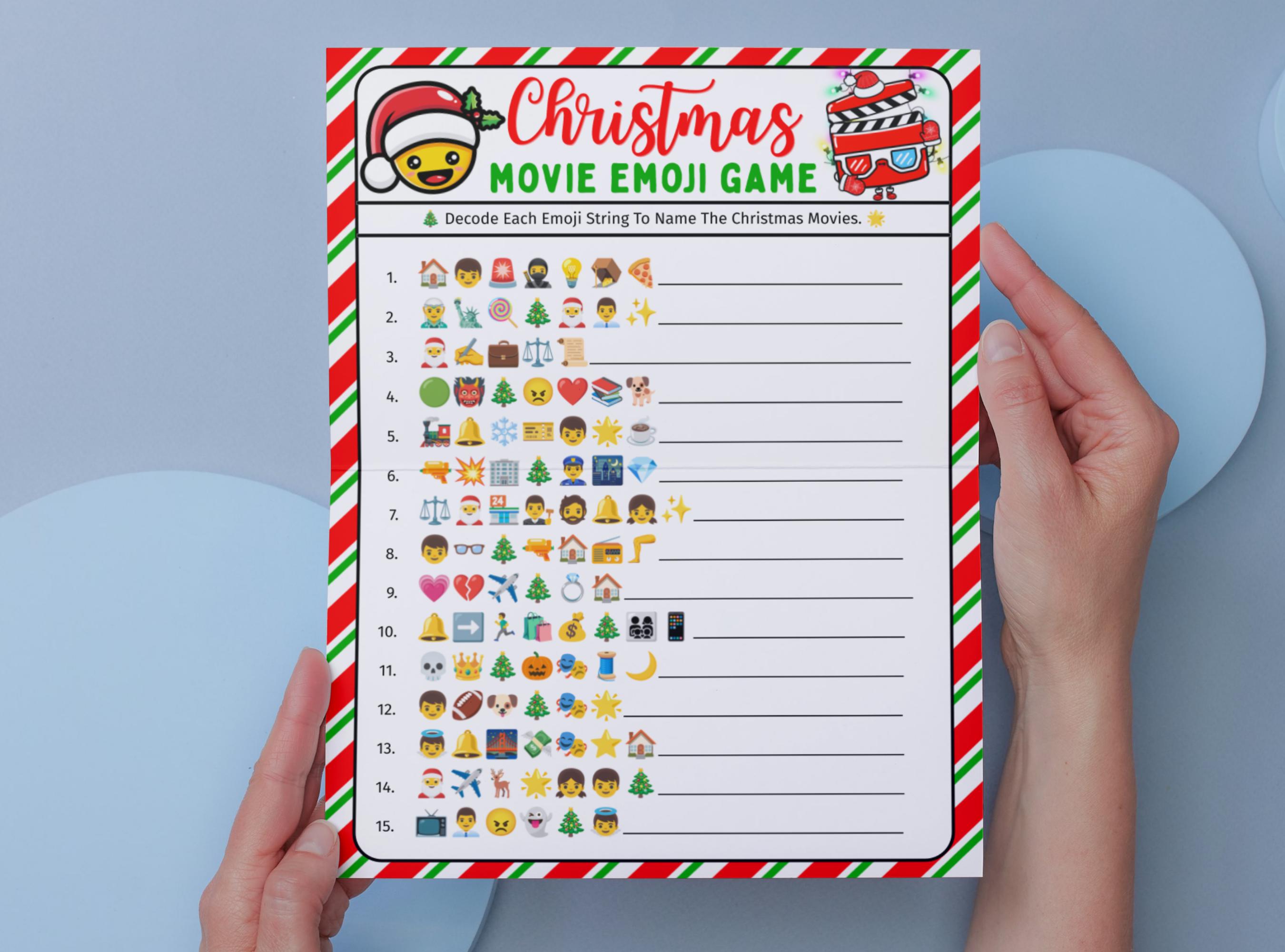 Christmas Movie Emoji Game, Emoji Pictionary Christmas Movies ...