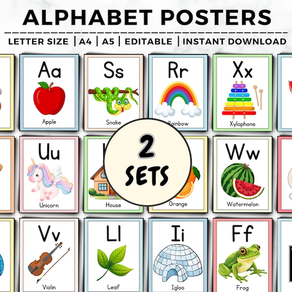 Phonics Abc Posters - Etsy