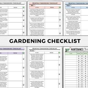 Gardening Planner, Gardening Journal, Checklist, Gardening Organizer ...