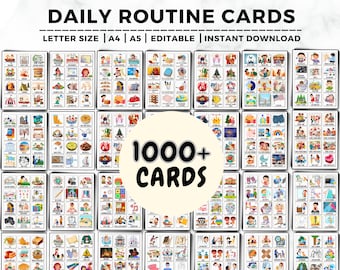 Editable Daily Routine Cards, Toddler Routine Chart, Daily Rhythm ...
