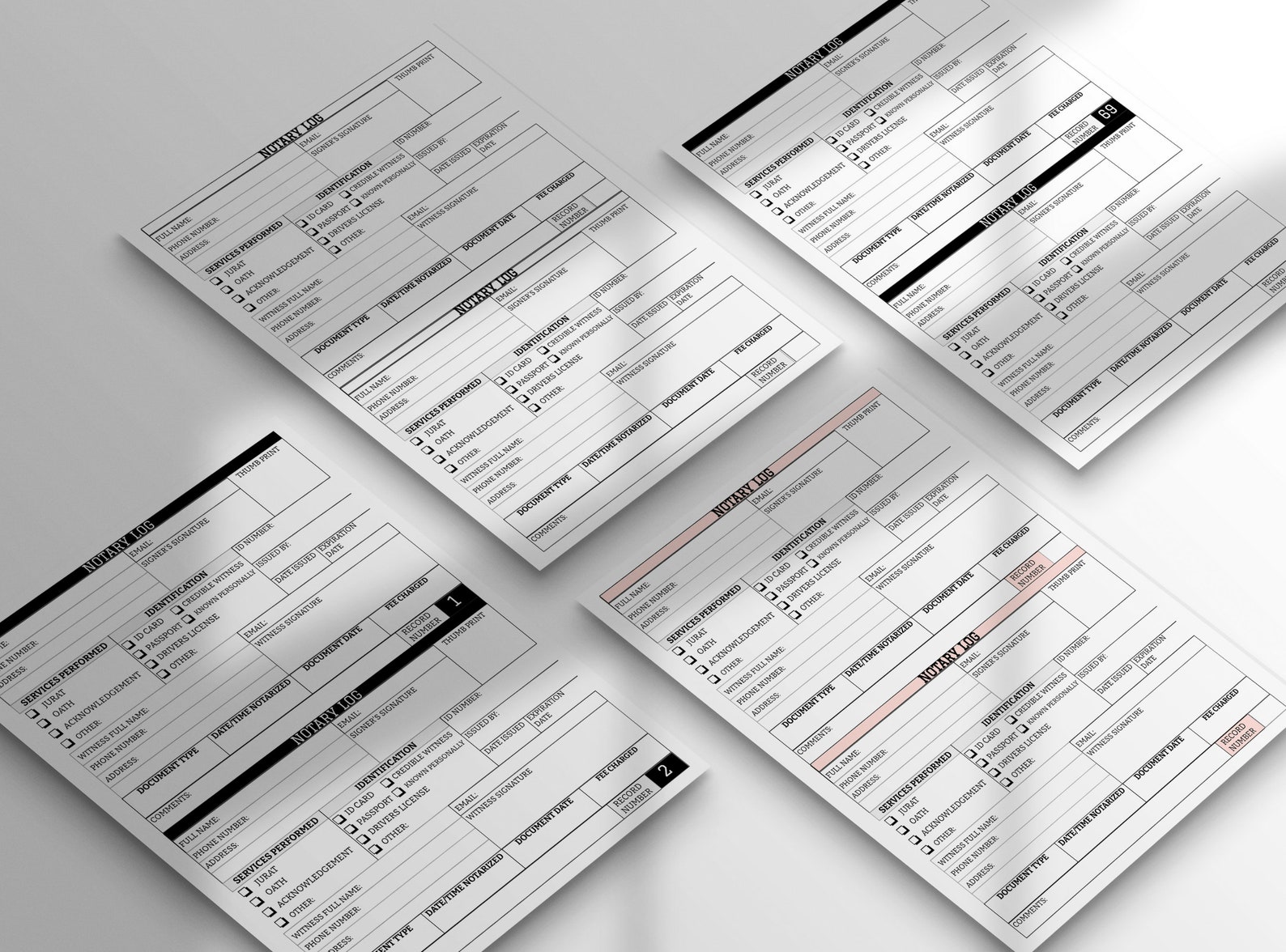 Printable Notary Journal, Notary Public Record Book (editable PDF) - Etsy