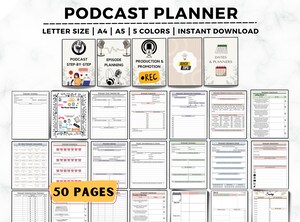 Podcast Planner Worksheet, Podcast Worksheet, Pod Cast, Podcast Plan ...