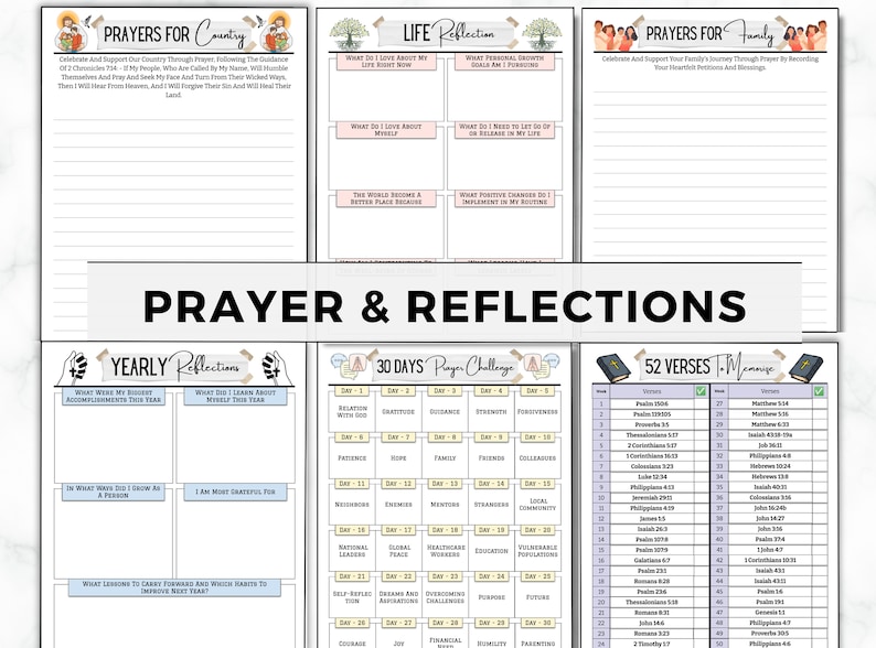 Prayer Journal, Bible Study Guide, Gratitude Journal, Faith Planner ...