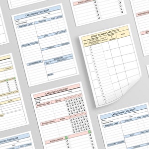 Caregiver Planner Printable, Home Health Care Form, Caregiver Daily Log ...