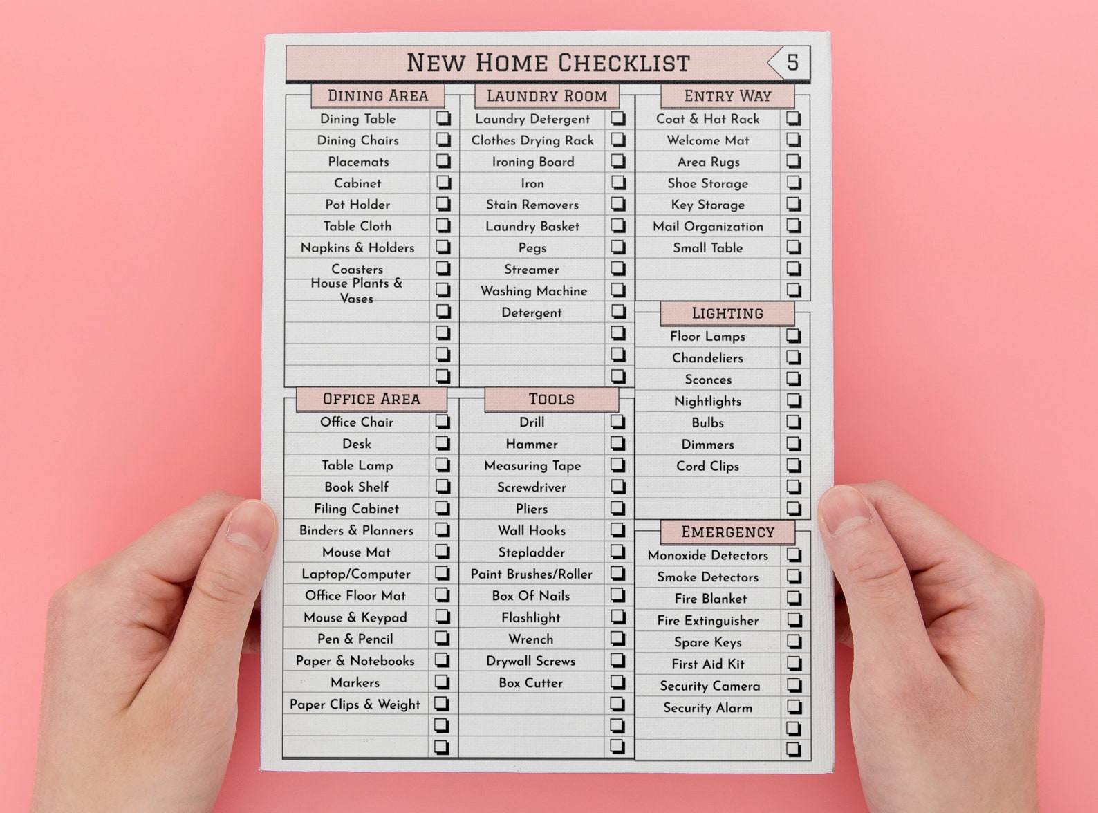 New Home Checklist, New Home Essentials Checklist, Moving Checklist ...
