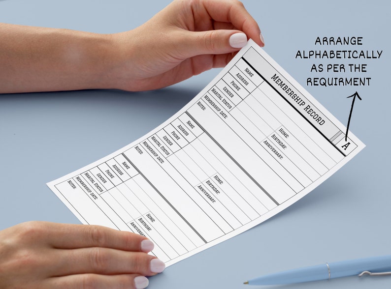 Church Membership Record Book, Pastor Secretary Admin (printable ...
