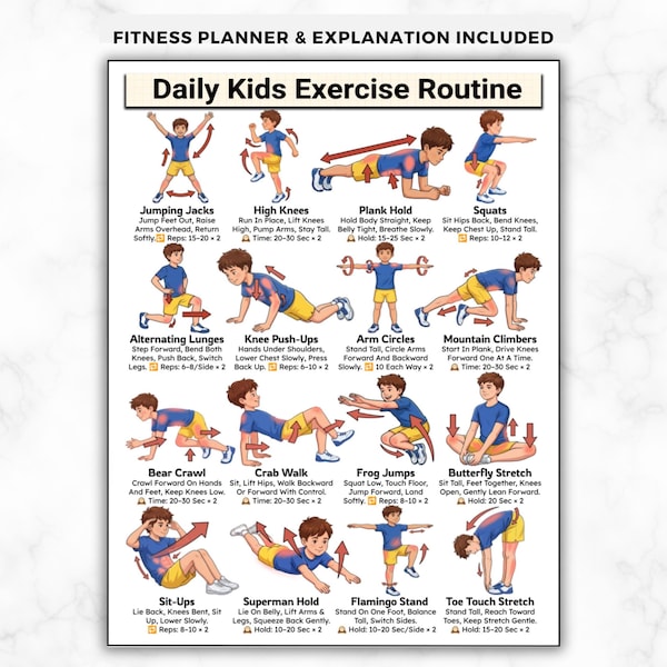 Physical Fitness Poster - Etsy