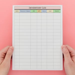 Inventory Tracker, Editable Inventory Log, Product Inventory, Inventory ...