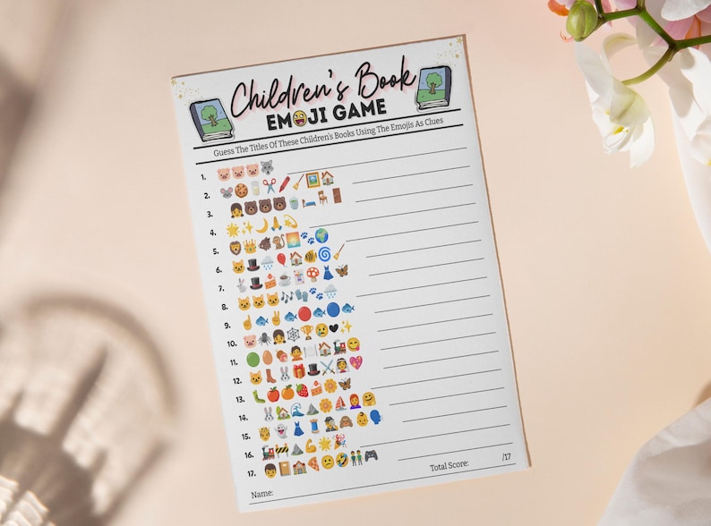 Children's Book Emoji Game, Emoji Children's Book Game, Baby Book Emoji ...