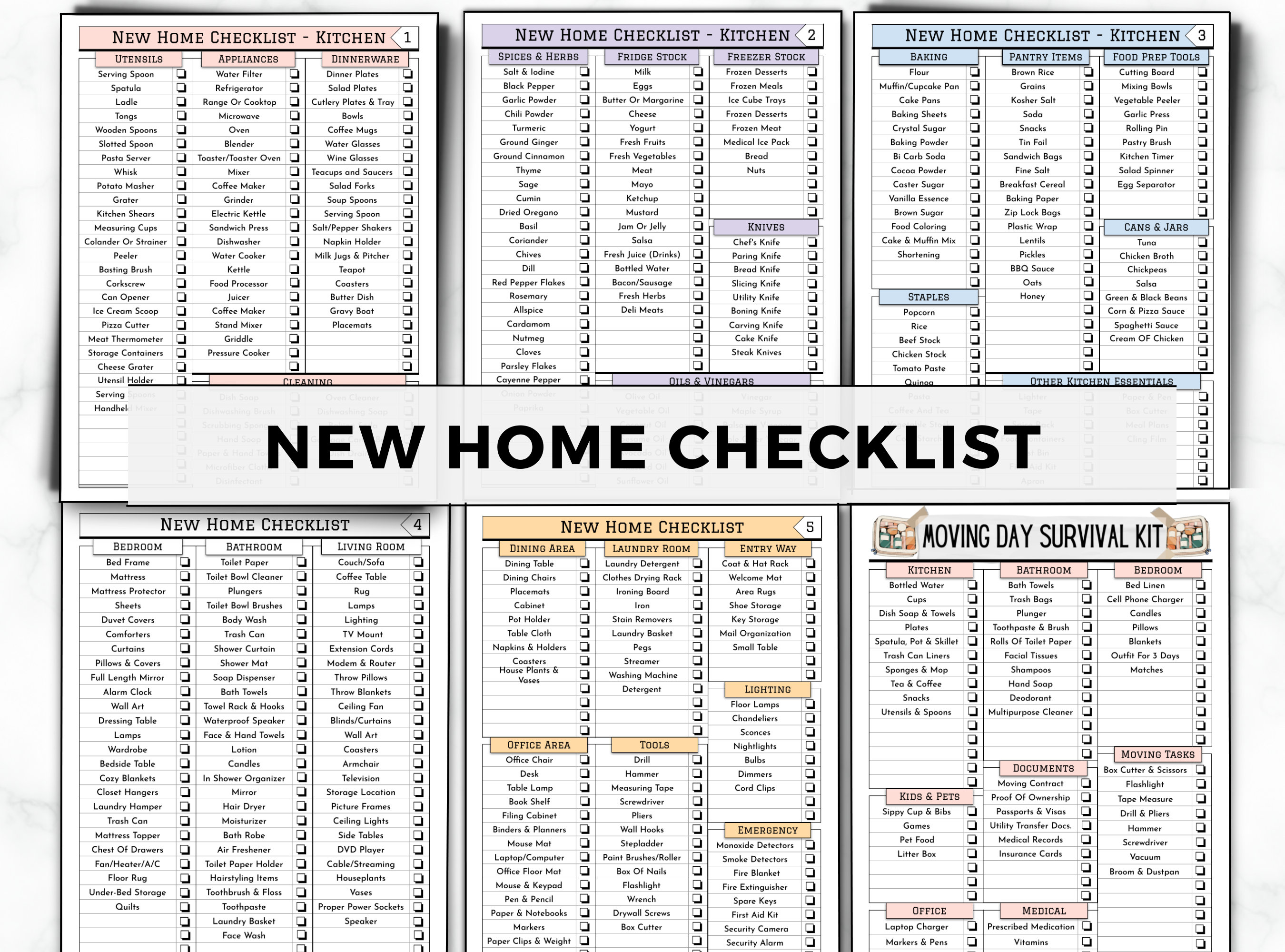 New Home Checklist, New Home Essentials Checklist, Moving Checklist ...