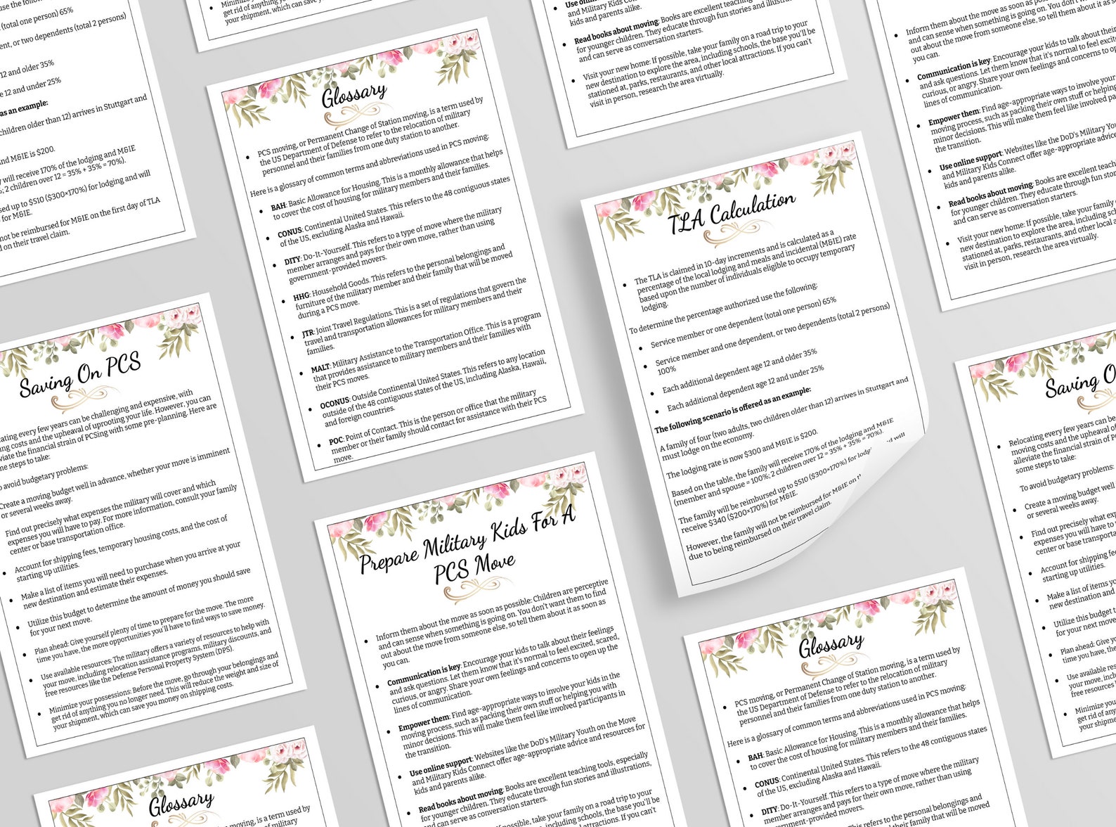 PCS Binder Printable, PCS Checklist, Military Move Planner, Military ...