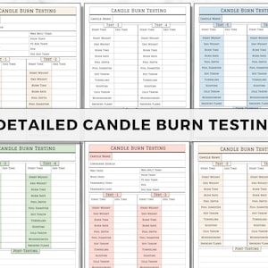 Candle Testing Sheet, Wick Burn Review Template (digital Download) - Etsy