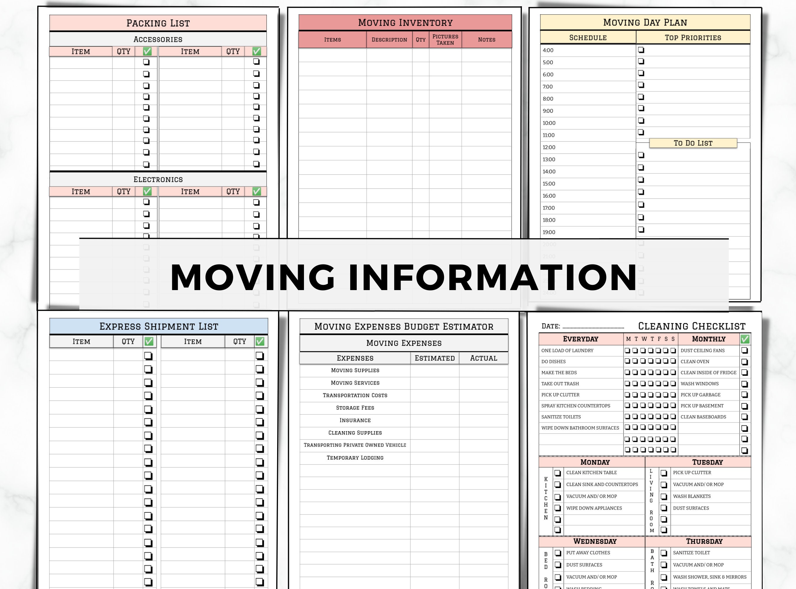 PCS Binder Printable, PCS Checklist, Military Move Planner, Military ...
