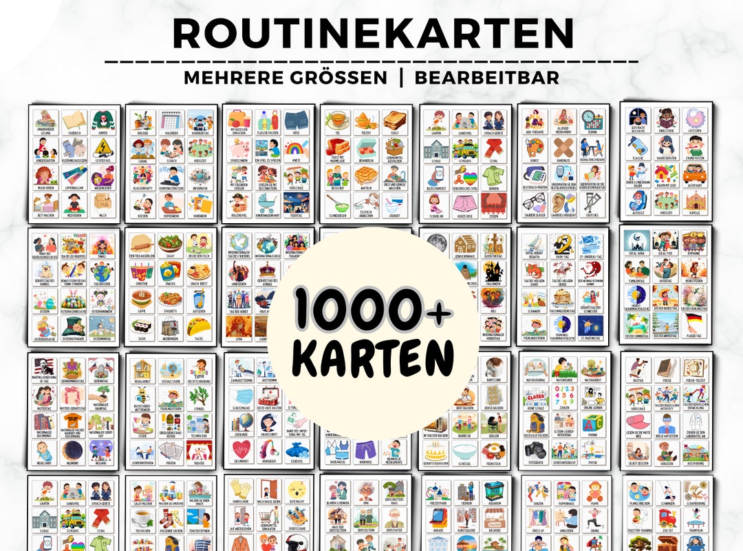 Daily Routine Cards, Visual Schedule, Routine Chart for Kids, Morning ...