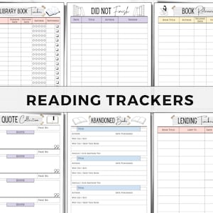 Reading Journal Printable, Book Reading Planner, Reading Challenge ...