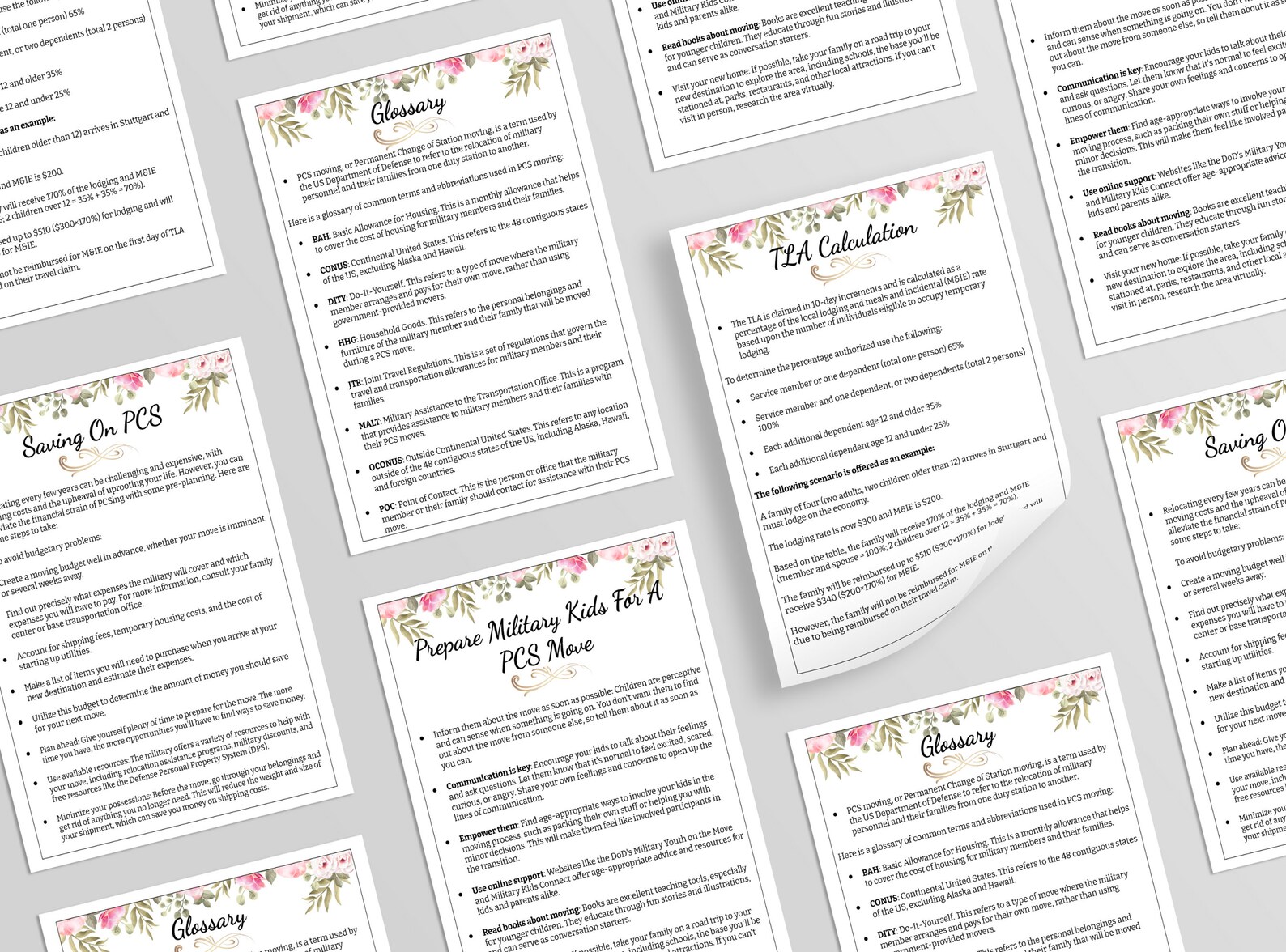 PCS Binder Printable PCS Checklist Military Move Planner - Etsy