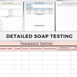 Soap Business Planner, Soap Making Business, Soap Recipe Sheet, Soap ...