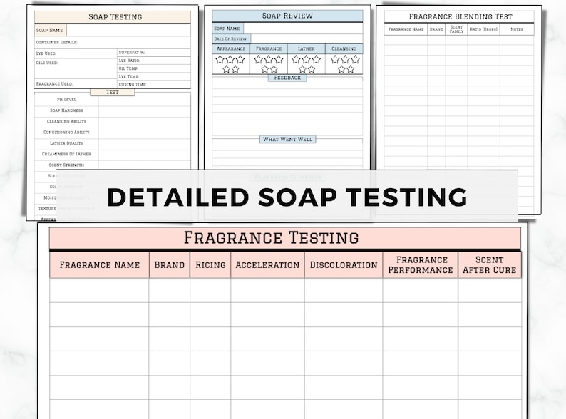 Soap Business Planner, Soap Making Business, Soap Recipe Sheet, Soap ...