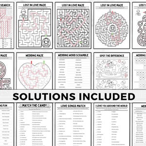 Kids Wedding Activity Book, Wedding Coloring Pages, Children's Wedding ...