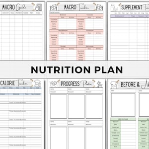 Fitness Planner, Printable Health and Fitness Planner Bundle, Fitness ...