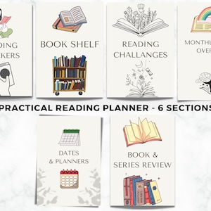 Reading Journal Printable, Book Reading Planner, Reading Challenge ...