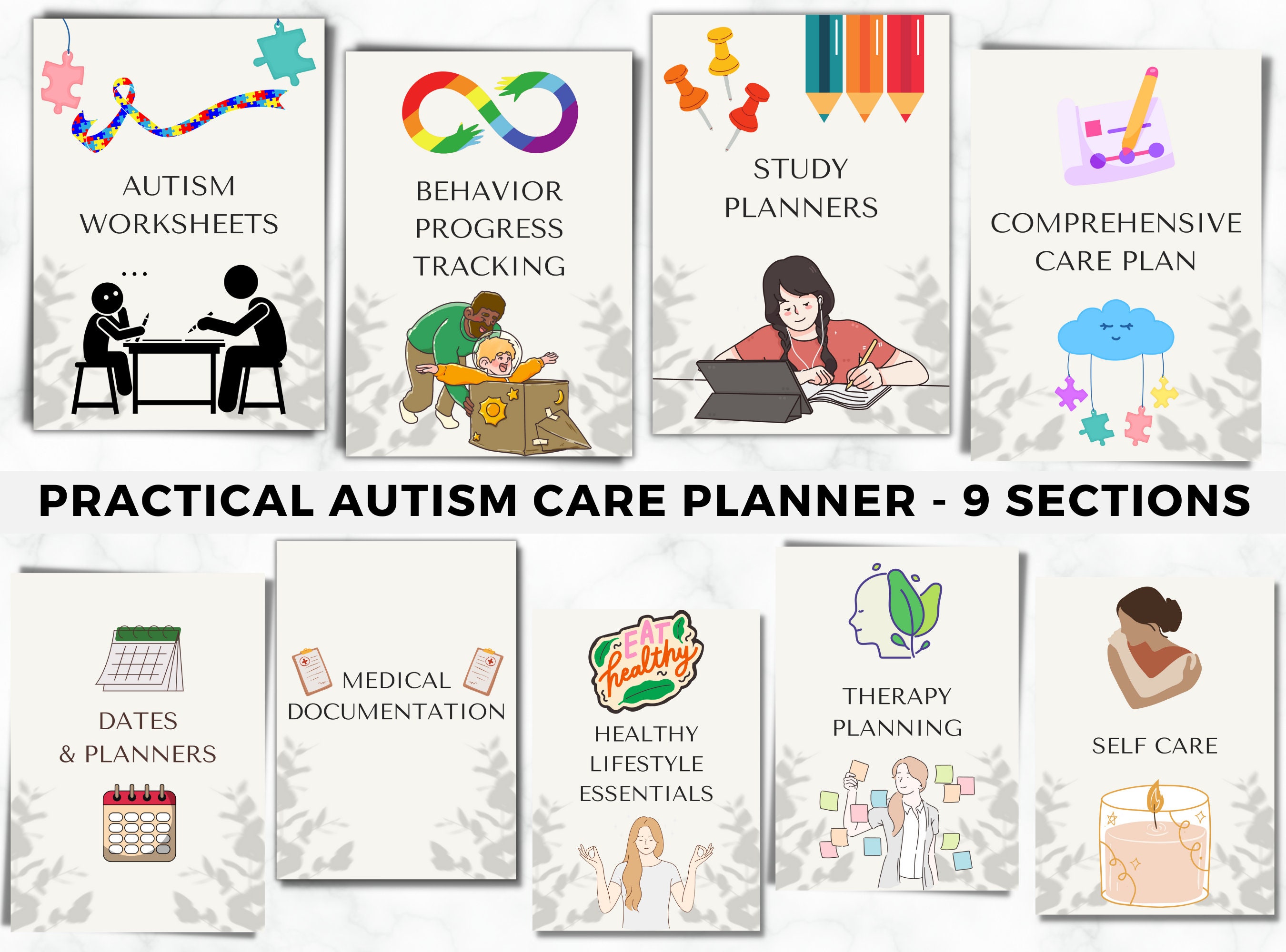 Autism Care Binder in French, Autism Planner Printable, Special Needs ...