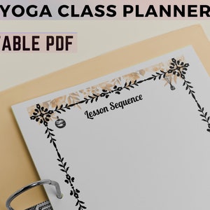 Yoga Teacher Class Planner Printable Bundle, Fillable Yoga Sequencing ...