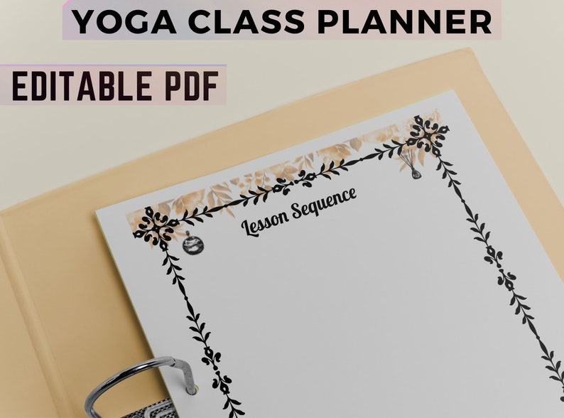 Yoga Teacher Class Planner Printable Bundle Fillable Yoga - Etsy