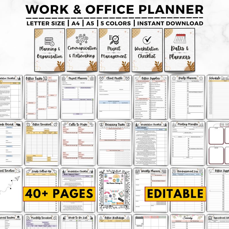 Office Supply Planner - Etsy UK