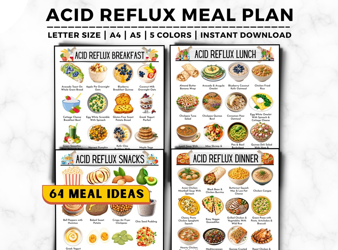 Acid Reflux Meal Plan, Acid Reflux Food List, GERD Diet, Acid Reflux ...