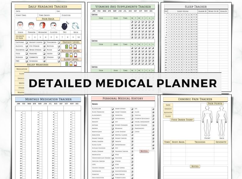 Medical Planner Printable Family Medical Binder Healthcare - Etsy