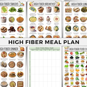 High Fiber Meal Plan, High Fiber Foods List, High Fiber Meals, Fiber ...