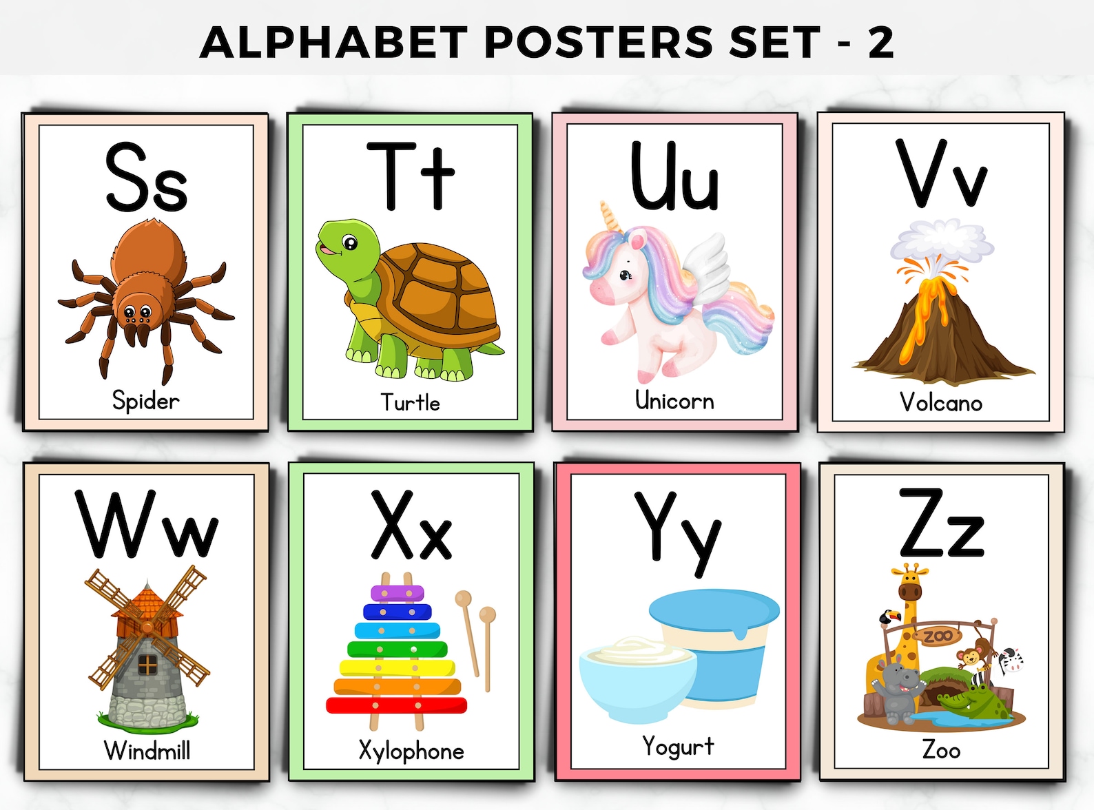 Alphabet Posters Classroom, ABC Poster Pack, Class Posters, Education ...